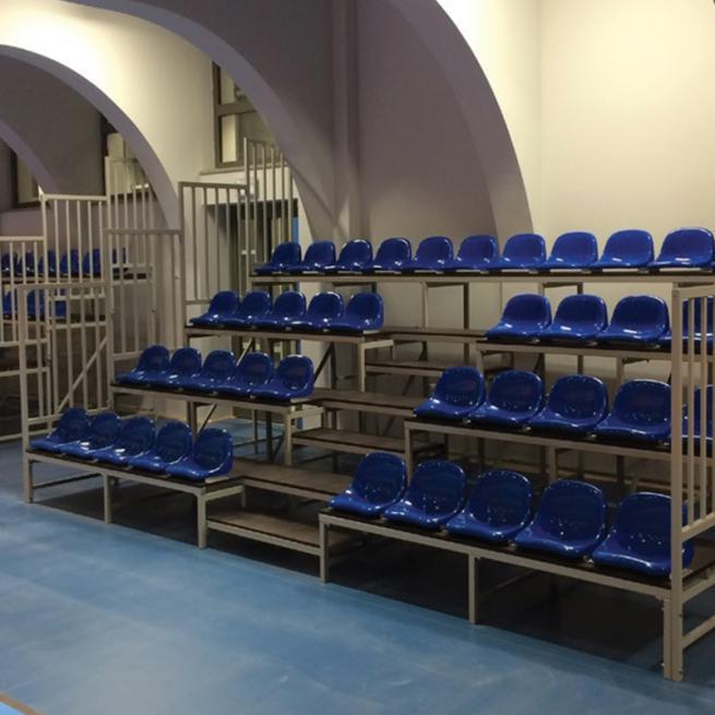 FIXED SPECTATOR STAND WITH POLYETHYLENE SEATS