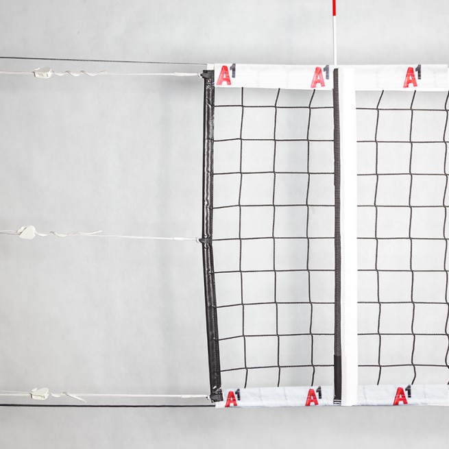 PROFESSIONAL VOLLEYBALL NET WITH ANTENNAS AND PRINT ON TAPES