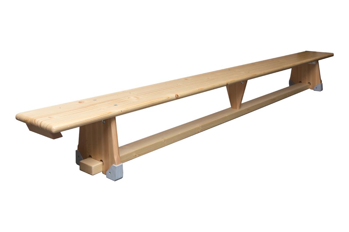 GYMNASTIC BENCH, LENGTH 2.0 M - WOODEN BASE