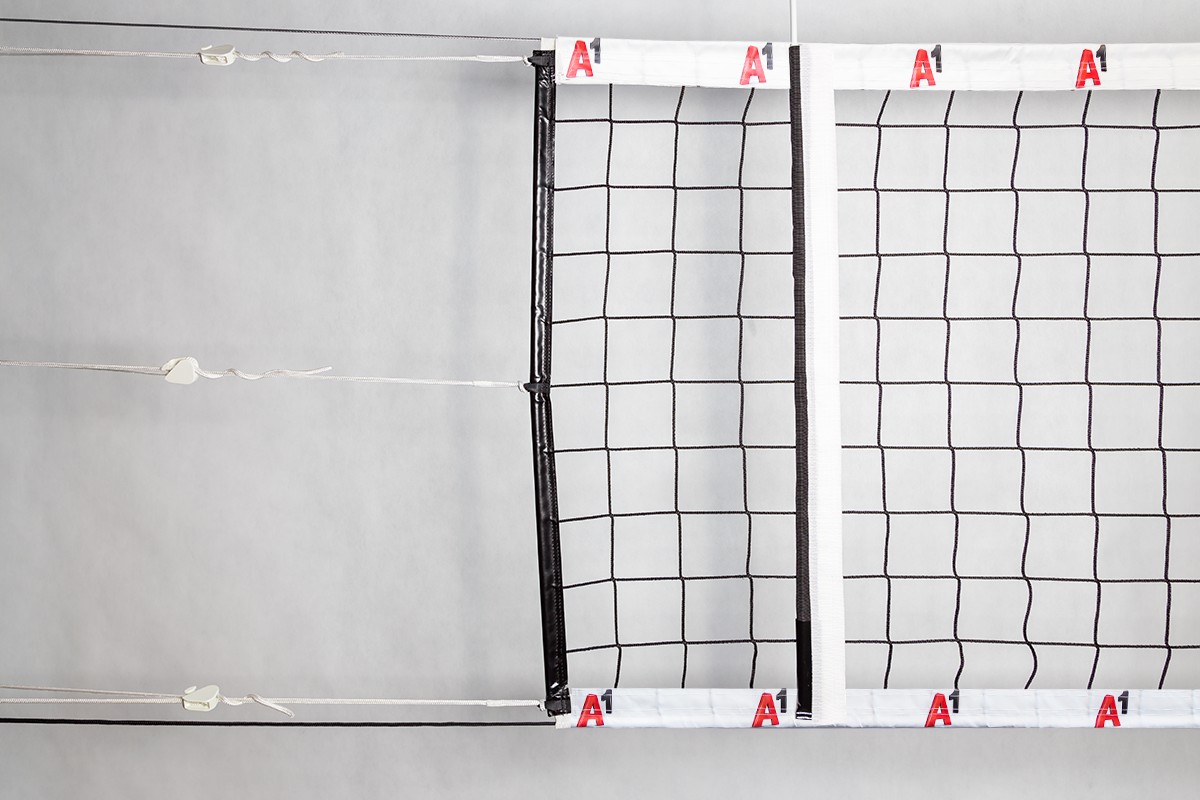 PROFESSIONAL VOLLEYBALL NET WITH ANTENNAS AND PRINT ON TAPES